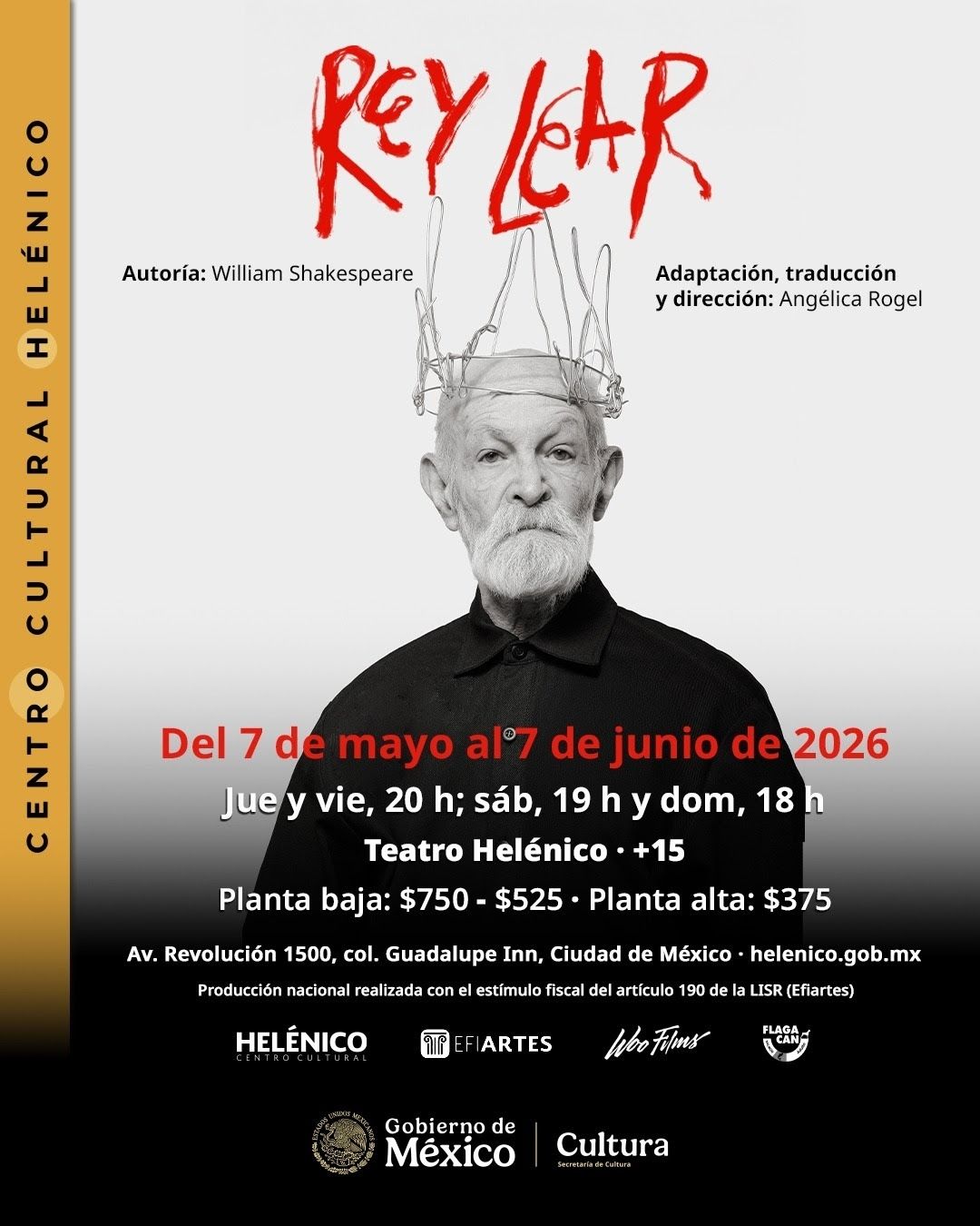 Centro Cultural Helénico presenta Rey Lear con Luis de Tavira en ...